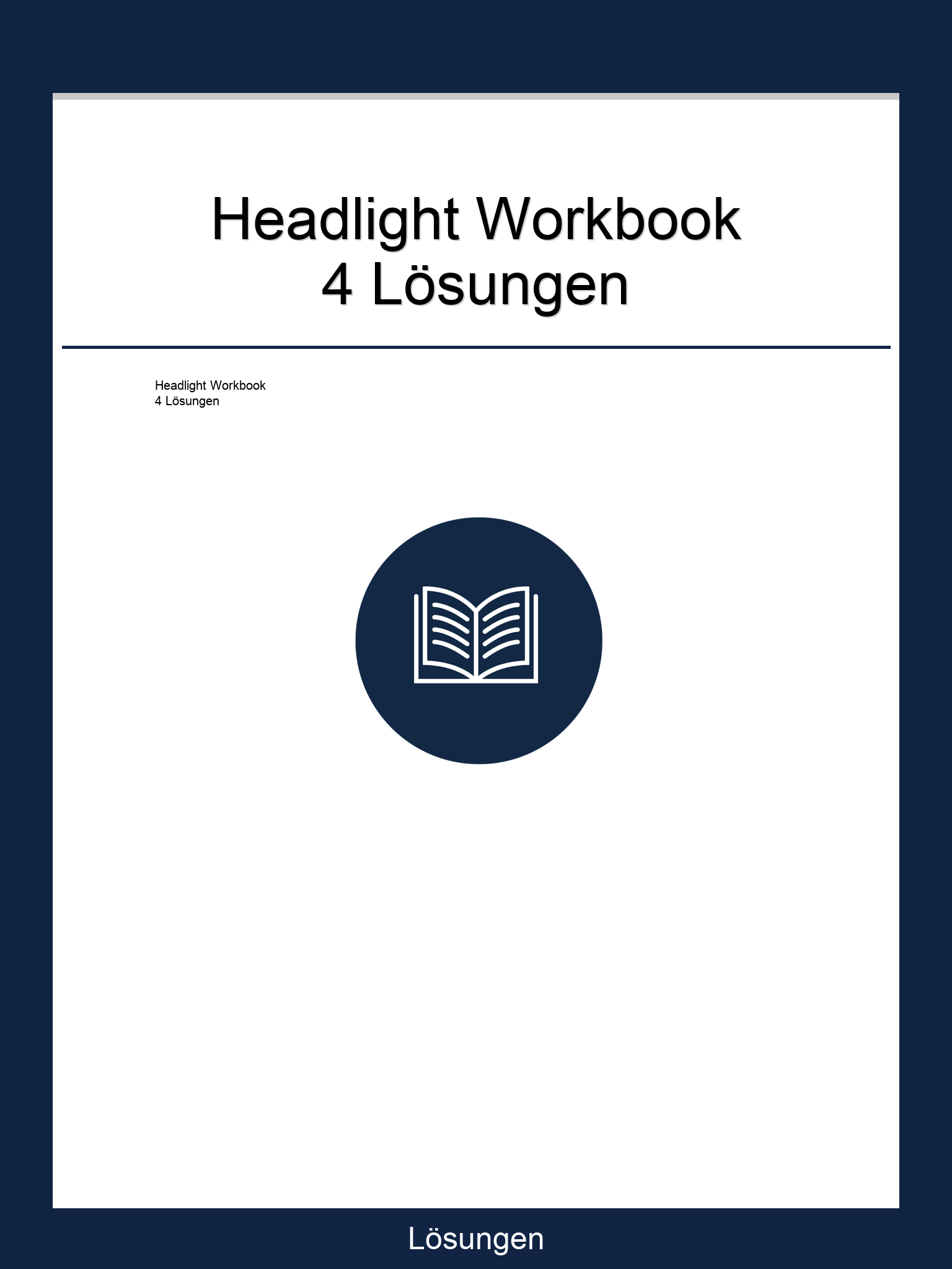 Headlight Workbook 4 Lösungen PDF